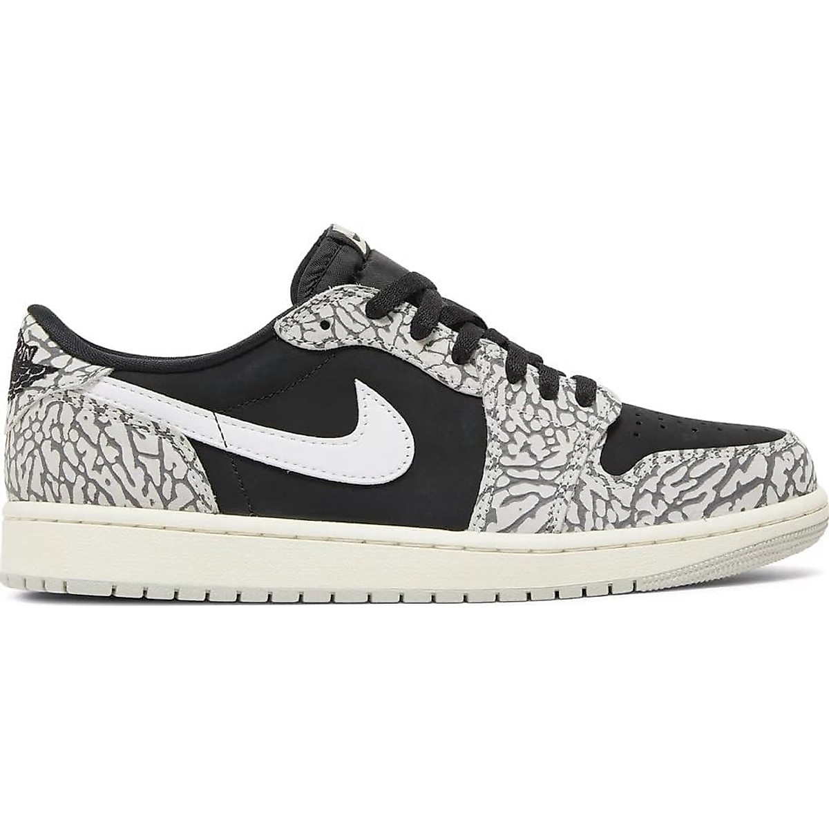 Men's Jordan 1 Retro Low OG (CZ0790 001) - 9 Black/Muslin/Tech Grey/White