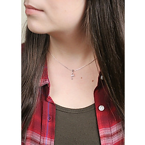 The Collegiate Standard Delta Gamma (ΔΓ) Sorority Sterling Silver Lavaliere Necklace