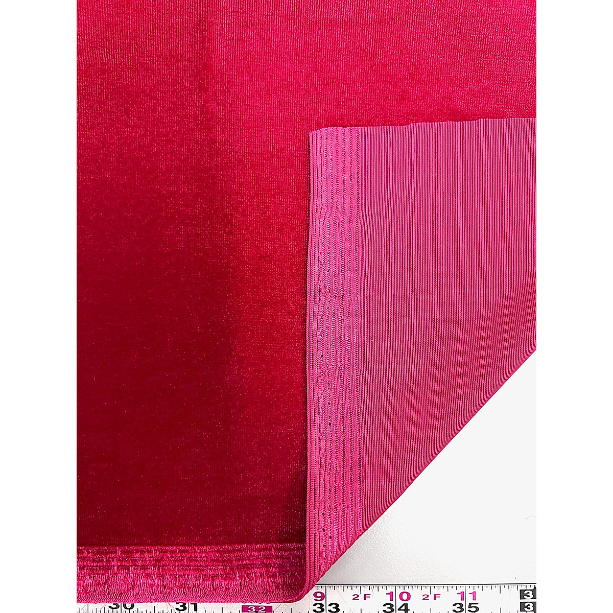 Princess Fuchsia Polyester Spandex Stretch Velvet Fabric for Bows, Top Knots, Head Wraps, Scrunchies, Clothes, Costumes, Crafts - 10001