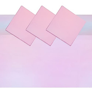 BLUE PANDA 3 Pack Tie Dye Tablecloth for Party Decorations, Pastel Table Covers (54 x 108 in)