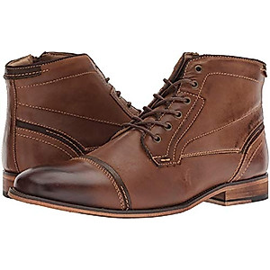 Steve Madden Men's Jefries Combat Boot, Dark tan, 11