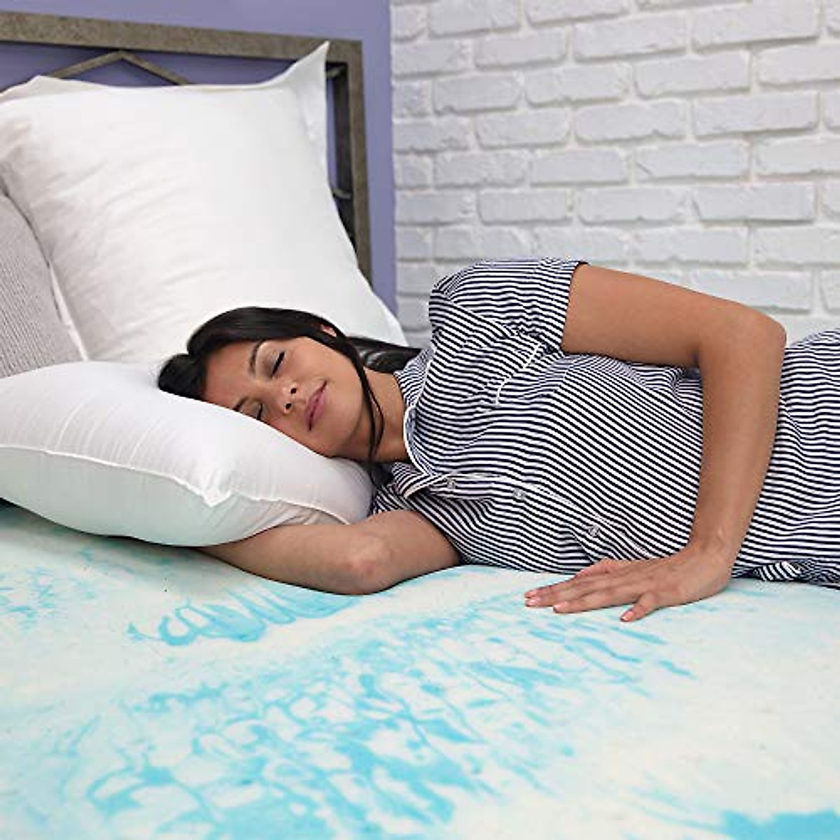 BioPEDIC 2" Gel Swirl Memory Foam True to Size Mattress Topper, California King