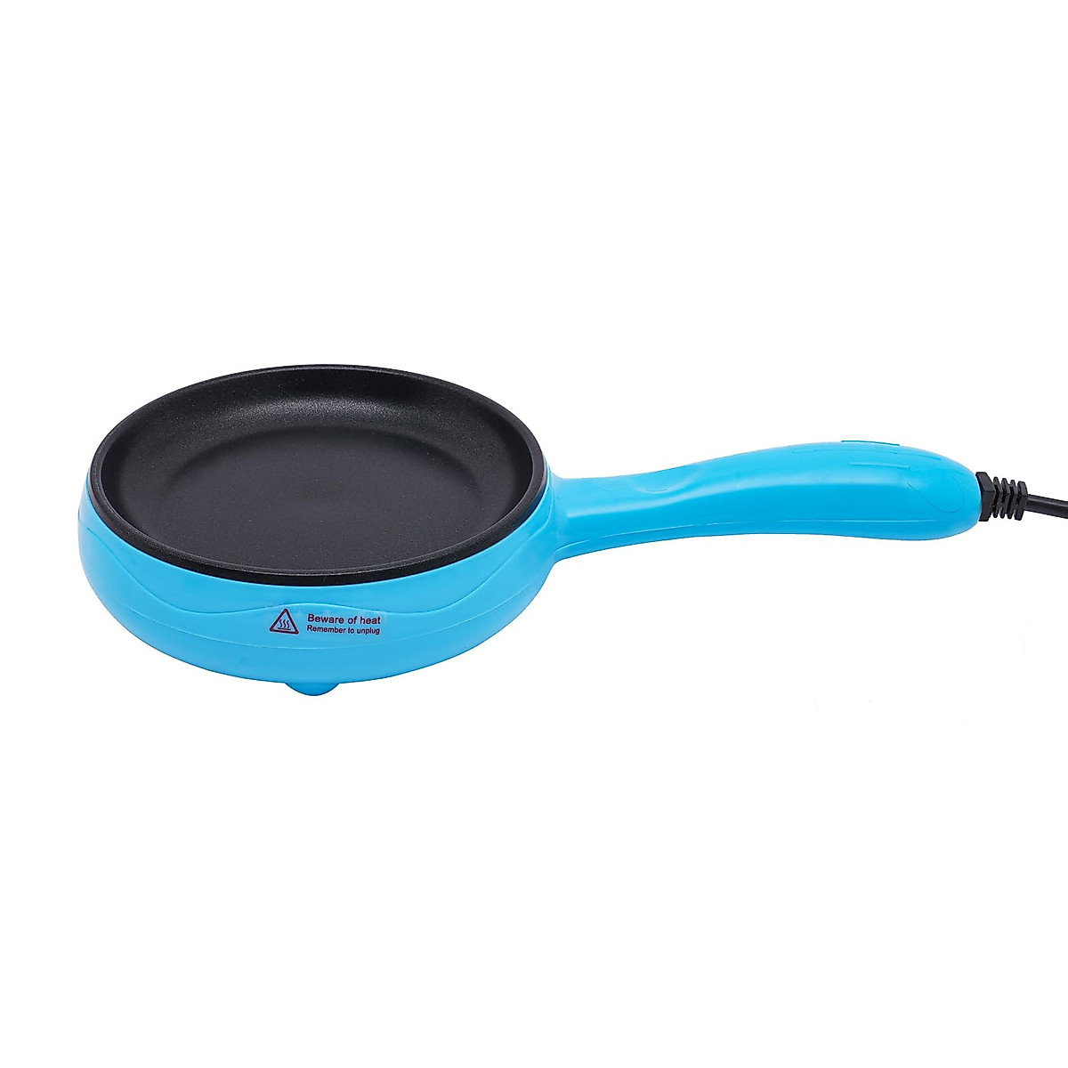 ZXTINGSHOP 6 Inch Frying Pan - 450W Nonstick Electric Skillet Fry Pan, Mini Frying Pan Egg Pan, 180°C/356°F, Blue