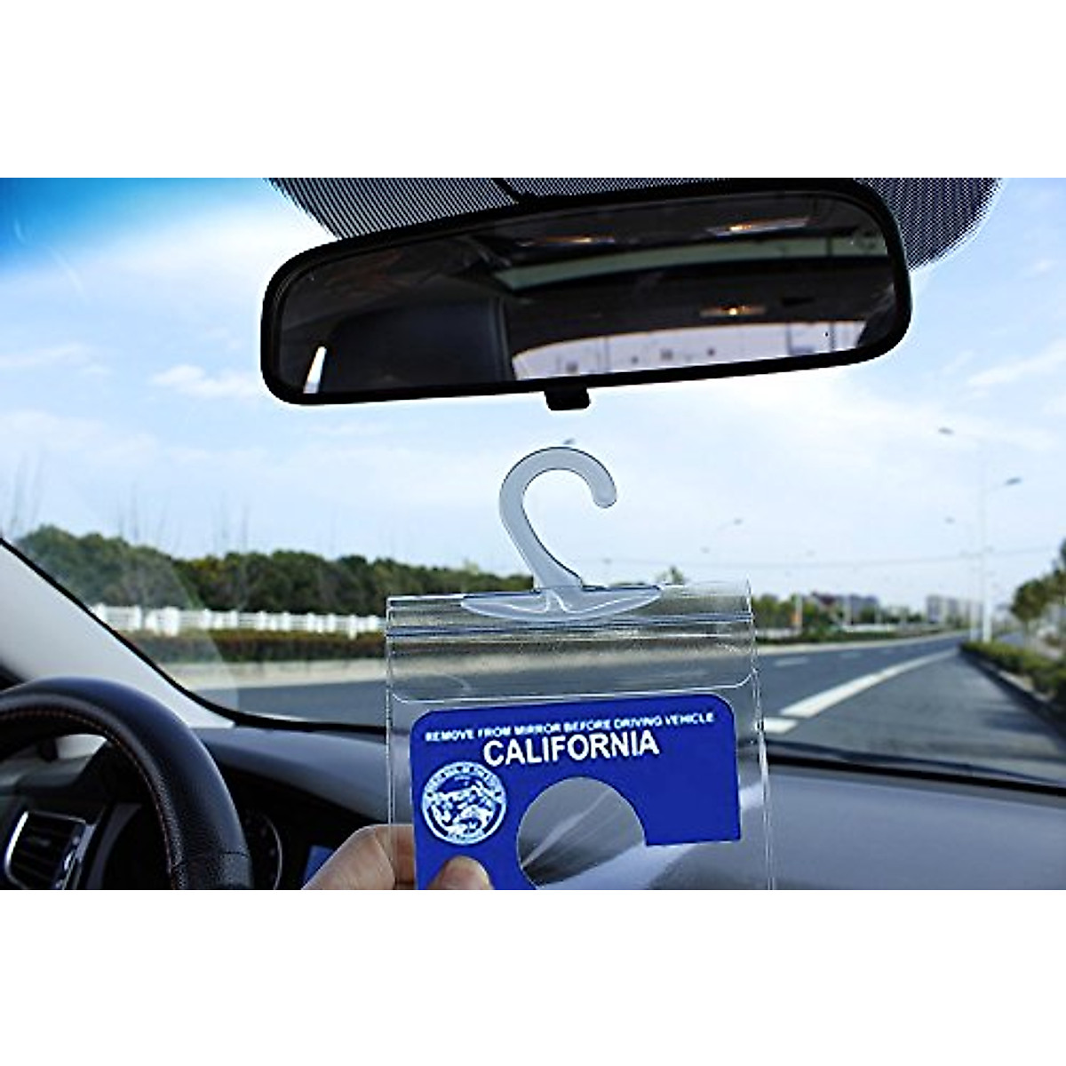 Handicapped Parking Placard Holder - Disabled Placard Protective Mirror Tag Holder with Larger Hanger by Tbuymax(Set of 4)