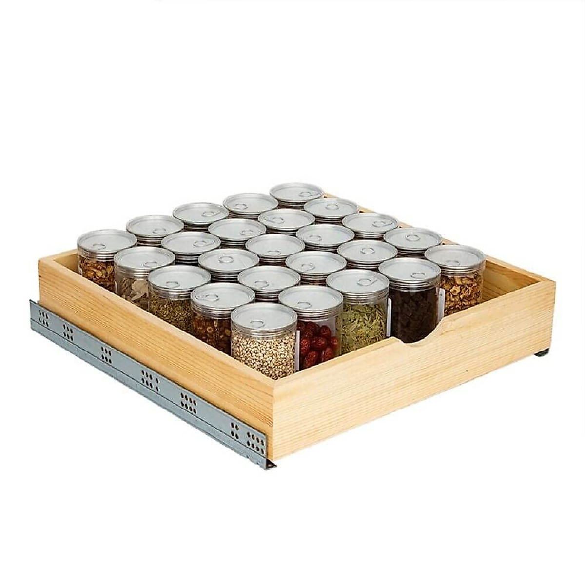 WoodCabinet High-End Soft Close Assemble Ready FULLY Assembled Cabinet Shelf Pull-Out Wood Drawer Organizer Storage 27(W) x 4(H) x 21(D)