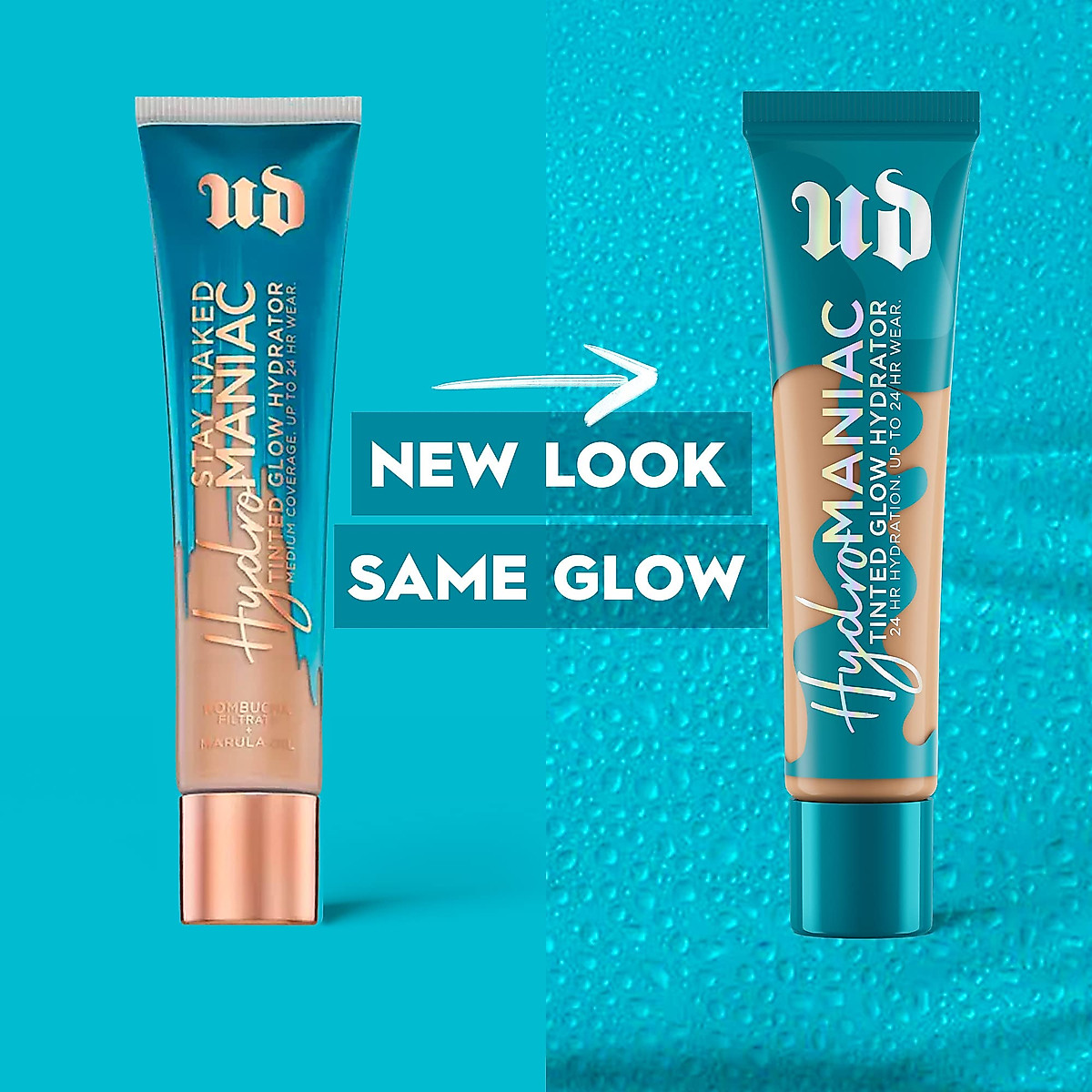 Urban Decay Hydromaniac Dewy Foundation (20 Fair Neutral), Hydrating Tinted Moisturizer for Dry Skin, Buildable Medium Coverage, Non-comedogenic, Vegan, Cruelty-free - 1.1 fl oz