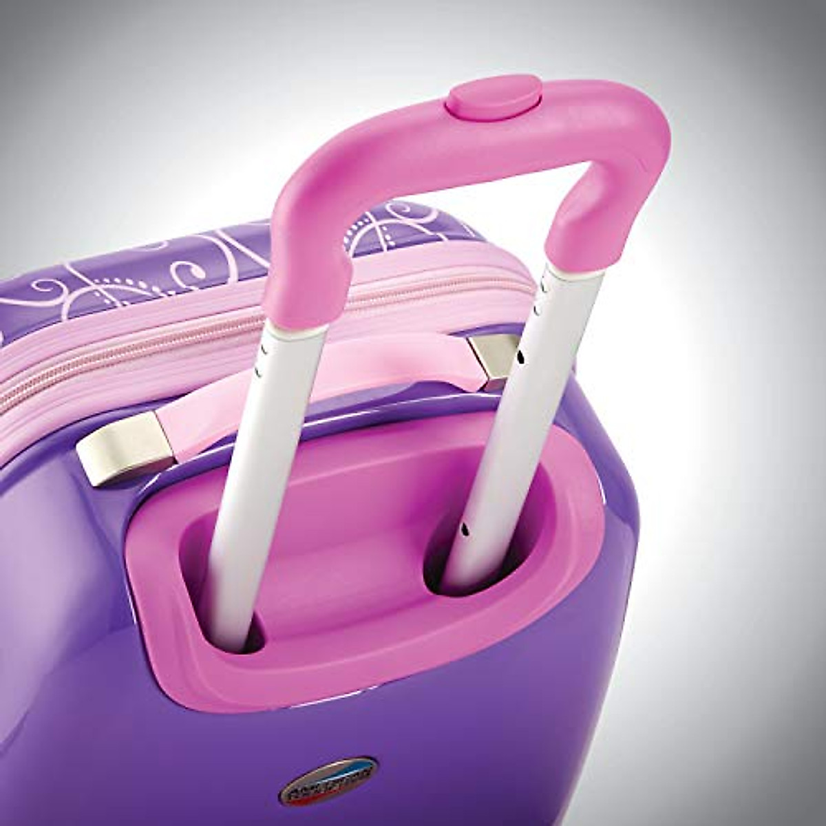 American Tourister Kids' Disney Hardside Upright Luggage, , Wheel,Zippered Divider,Telescopic Handle,Tie Down Straps,Lightweight, Princess 2, 16"