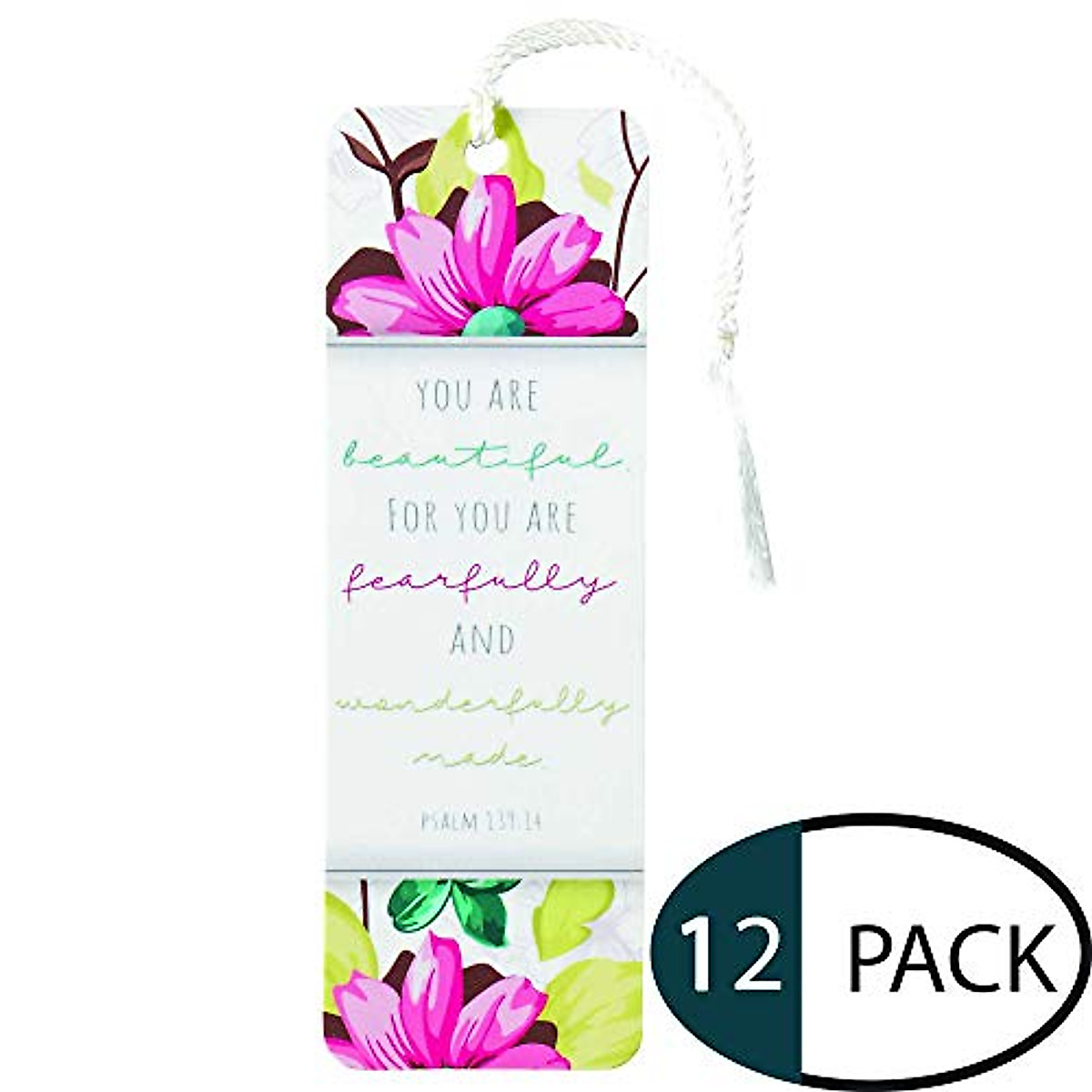You are Beautiful Cardstock Tassel Bookmark Pack of 12