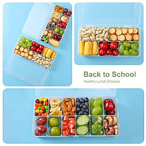 Goiio Snack Box Container, 12 Compartments Reusable Divided Snack Container Box, for Storage, Work and Travel, 1 pack