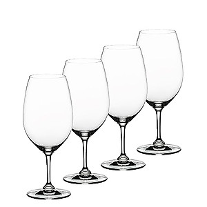 Nachtmann Vivino Bordeaux Glass | Set of 4 Wine glasses 20.6 Ounce Crystal Clear Glass | White or Red Wine Glass Set with Long Stem | Ideal for Tasting Cabernet, Pinot Noir, Bordeaux | Dishwasher Safe