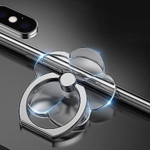 Cell Phone Ring Holder Stand Transparent Phone Ring Holder Clear Universal 360 Rotation Finger Grip Ring Kickstand Compatible Various Mobile Phones Phone Arm (Clear, One Size)