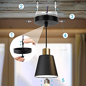 Yollzey Black Pendant Light Kitchen Island Mini Pendant Lighting with 59in Cord Industrial Modern Hanging Ceiling Light for Kitchen Dining Room,Foyer,Hallway,Bar,Sink(1 Pack)