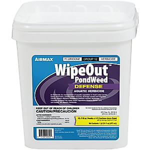 Airmax Wipeout Pond Weed Defense, Herbicide & Aquatic Weed Control, Controls Duckweed & Other Unwanted Submerged & Floating Vegetation, Easy-to-Use & Long Lasting, All-Season Treatment - 16 Ounce