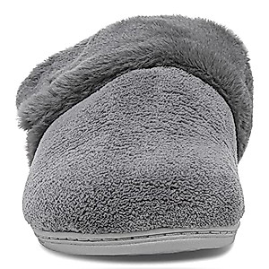 Vionic Adjustable Slipper with Orthotic Arch Support - Ind Charcoal - 7 Medium
