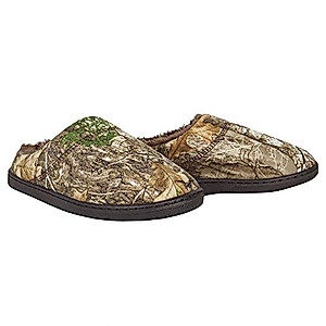 Realtree Boy's Memory Foam Moccasin House Slipper Indoor/Outdoor, Camo Clog, Small