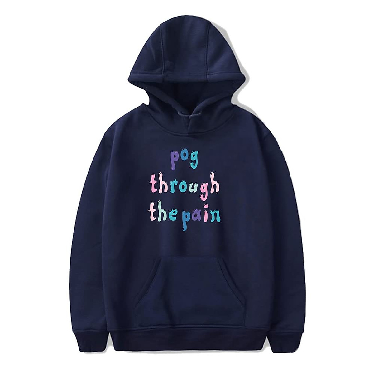 WYLINGER Tommyinnit Pog Through The Pain Pullover Merch New Hoodies Men/Women Hooded Sweatshirt Hockey Uniform (NAVY,Large)