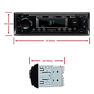 BOSS Audio Systems 609UAB Multimedia Car Stereo - Single Din, Bluetooth Audio and Hands-Free Calling, Built-in Microphone, MP3 Player, No CD/DVD Player, USB Port, AUX Input, AM/FM Radio Receiver