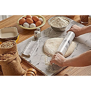 JEmarble Pastry Board 16x20 inch with Non-Slip Rubber Feets for Stability Perfect for Keep the Dough Cool and Chocolate Tempering(Premium Quality)