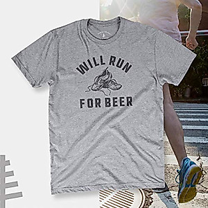 Magic Pine Will Run for Beer Funny Novelty Graphic T-Shirt for Runners