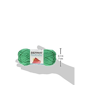 Bernat Handicrafter Cotton Solids Yarn, 1.75 oz, Gauge 4 Medium, 100% Cotton, Emerald