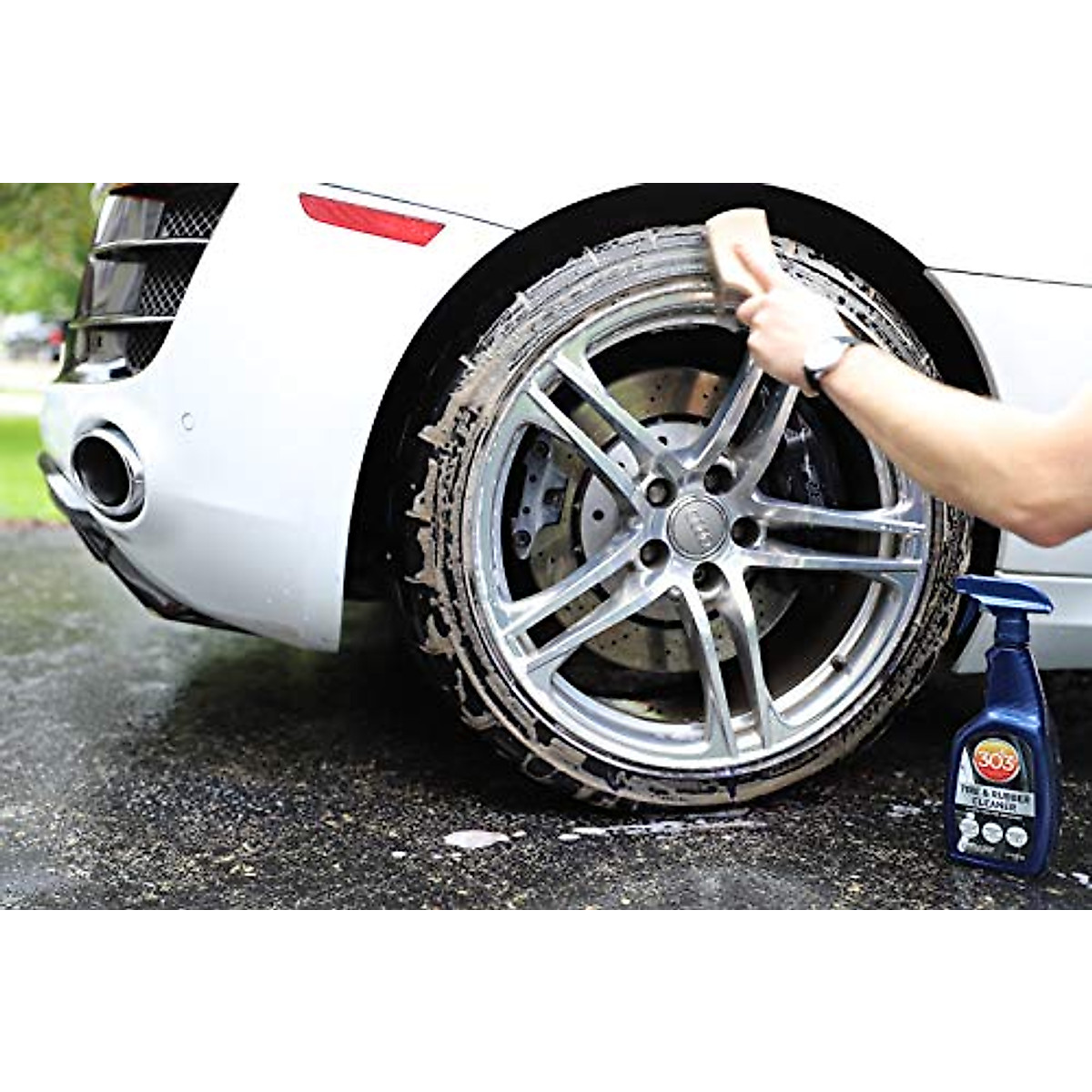 303 Tire and Rubber Cleaner - Preps Tires for Dressing - Fast Acting Foaming Formula - Removes Tire Browning - Safe for All Rubber and Vinyl, 32 fl. oz. (30579CSR)