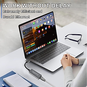 USB to Ethernet Adapter, Hopjuery Driver Free USB 2.0 to 10/100 Mbps Ethernet LAN Network Adapter, RJ45 Internet Adapter Compatible with MacBook, Surface,Notebook PC with Windows, XP, Vista, (twopack)
