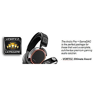 SteelSeries Arctis Pro + GameDAC Wired Gaming Headset - Certified Hi-Res Audio - Dedicated DAC and Amp - for PS5/PS4 and PC - White