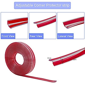 Baby Proofing 20ft Silicone Strip Clear Soft Corner Protectors with Pre-Taped Strong Adhesive, Edge Protectors for Sharp Corners of Tables Cabinets Furniture