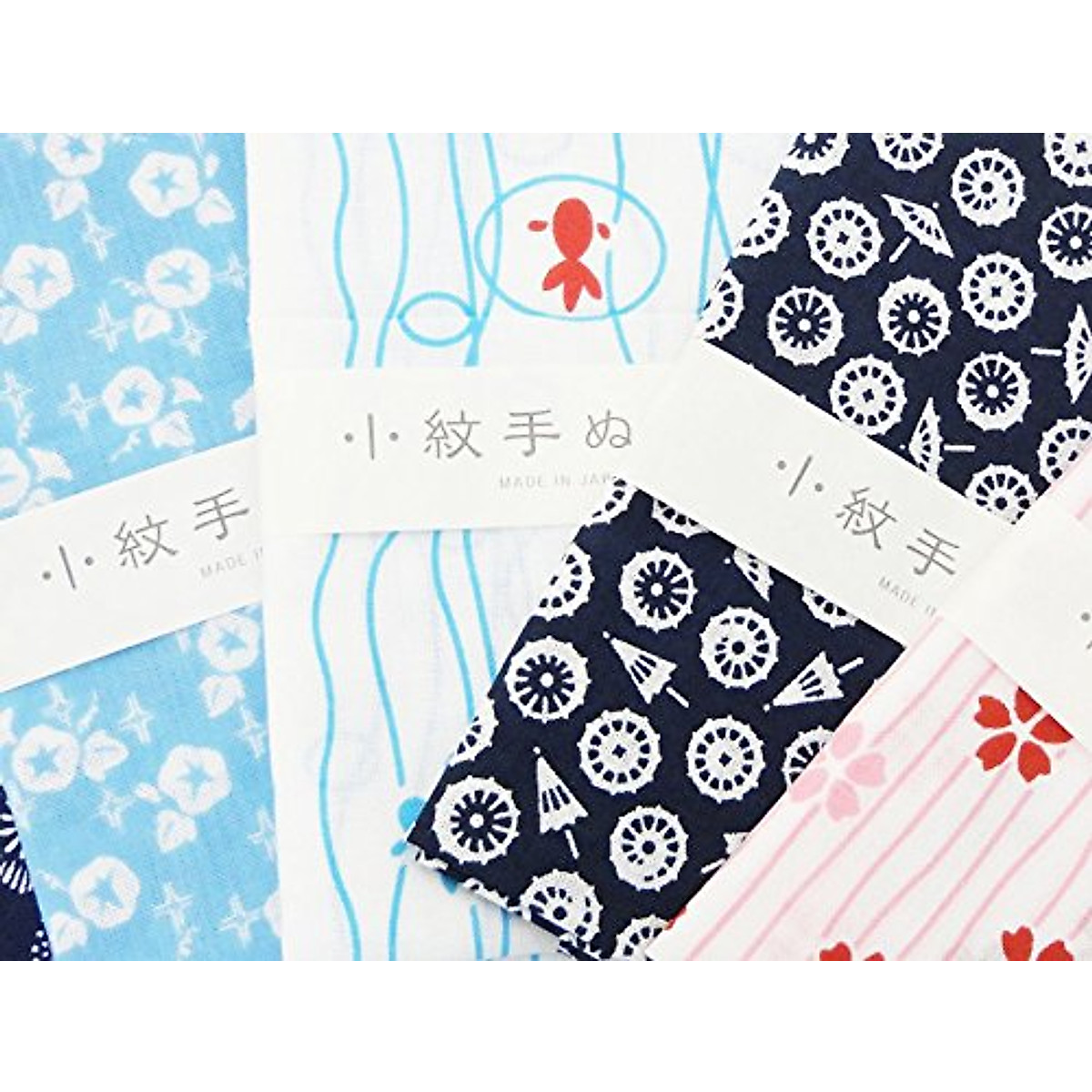 MIYAMOTO Japanese Traditional Towel "Tenugui" Small Pattern 5 type set Basic pattern-3