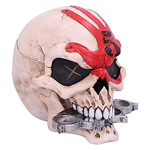 Nemesis Now Officially Licensed Five Finger Death Punch Mascot Skull, Bone Rock Band Box, 18cm