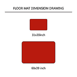 ZZAEO Area Rug 60 x 39 inch Home Decoration Floor Mat for Living Room Bedroom (Play Basketball)