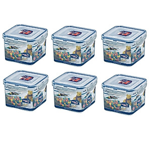 Lock & Lock, No BPA, Water Tight, Food Container, 2.8-cup, 23-oz, Pack of 6, HPL851