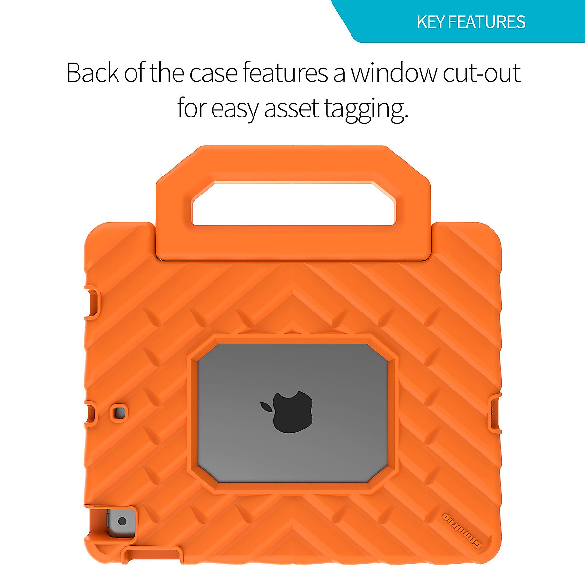 Gumdrop FoamTech Case Fits Apple iPad 9th | 8th | 7th Gen (10.2-inch) Designed for K-12 Students Teachers & Classrooms – Drop Tested Rugged Shockproof Bumpers for Reliable Device Protection– Orange