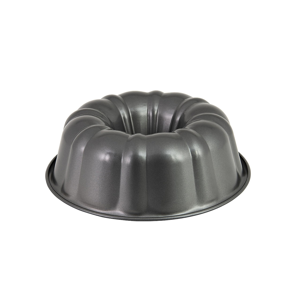 Chicago Metallic Nonstick Fluted Cake Pan, Perfect for Bundt cakes, monkey breads, casseroles, lasagnas, and more! 10-Inch, Gray