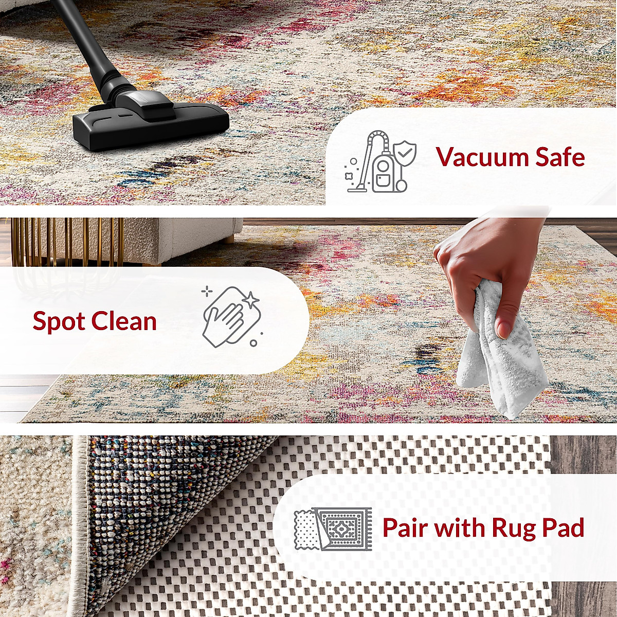 nuLOOM Cézanne Colorful Abstract Area Rug, 8x11, Multi