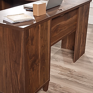 Sauder Willow Place L-Shaped Home Office Desk, Grand Walnut Finish