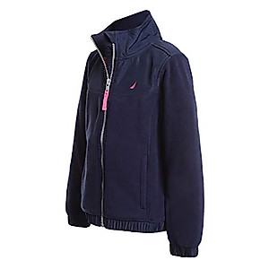 Nautica Girls' Little Full-Zip Fleece Jacket, Signature Logo Design, Ligthweight & Wind Resistant, Navy, 6