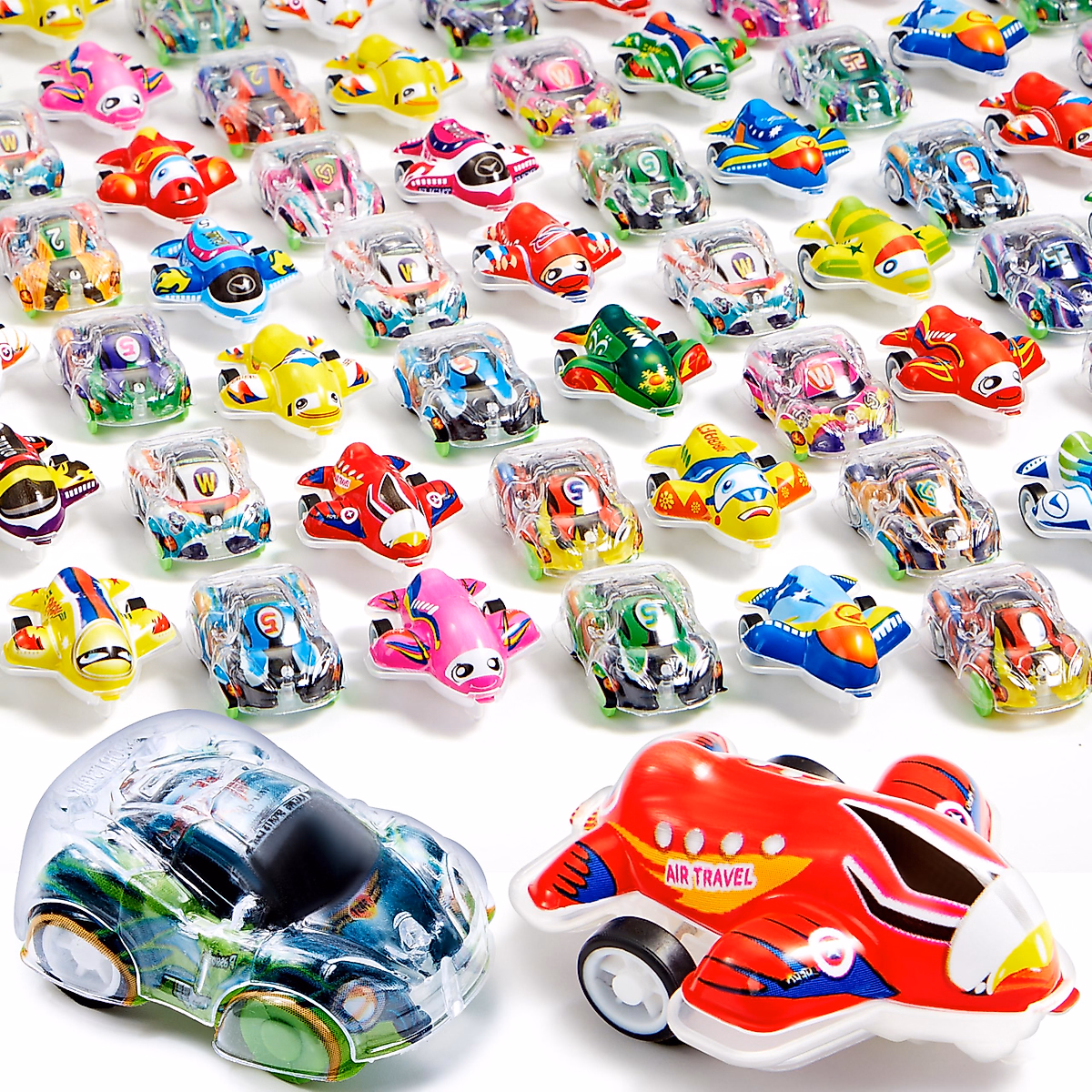 JOYIN 100 Pcs Mini Pull Back Cars Set, Toy Cars for Kids 4-8, Bulk Party Favors, Treasure Box Prizes, Classroom Rewards, Pinata Stuffers, Goodie Bags Stuffers for Boys and Girls