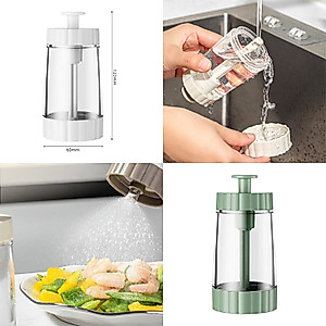 KINTEGOOD Upgrade Salt and Pepper Shakers, Salt Shaker Spice Shaker Seasoning Shaker, Salt Container Salt Dispenser Salt Shakers for Kitchen, Salt and Pepper Shakers Set (1*Green)