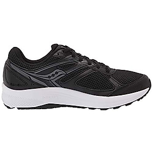 Saucony Men's Core Cohesion 14 Road Running Shoe, Black/White, 13 Wide