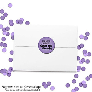 Open Me Already! Thank You Customer Appreciation Sticker Labels for Small Businesses, 60 1.5" Circle Stickers by AmandaCreation, Great for Envelopes, Postcards, Direct Mail, & More!