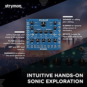 Strymon Starlab Time-Warped Reverberator Eurorack Reverb Module with Modulation and Karplus-Strong Synthesis, Blue