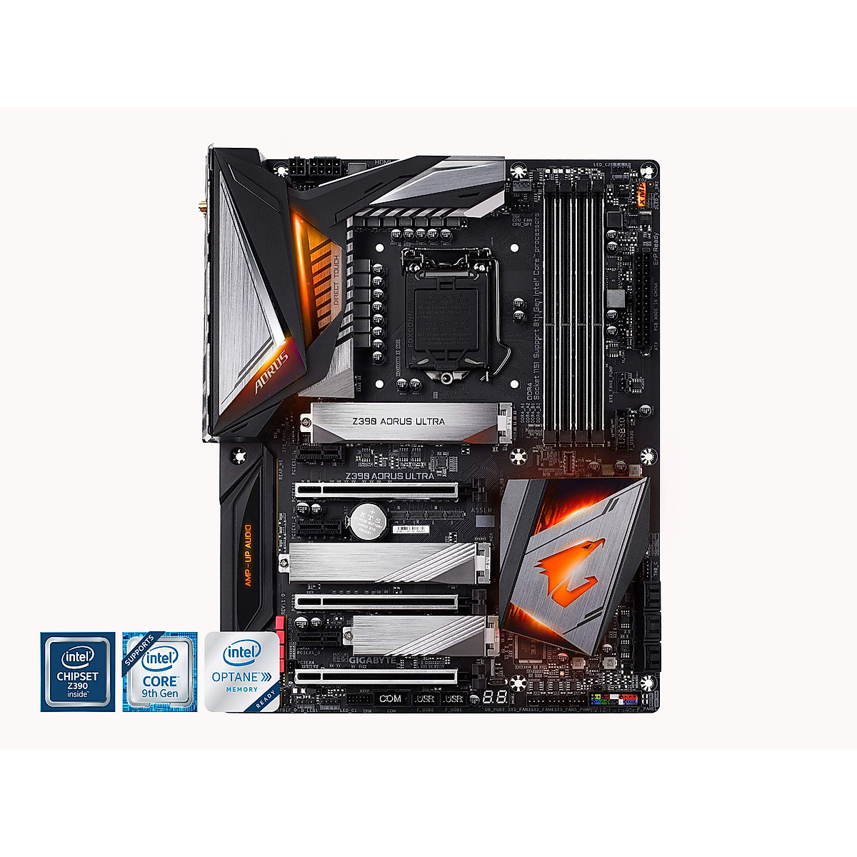 GIGABYTE Z390 AORUS ULTRA (Intel LGA1151/Z390/ATX/3xM.2 Thermal Guard/Onboard AC Wi-Fi/RGB Fusion/Gaming Motherboard)