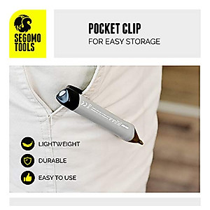 Segomo Tools 50 V to 1000 V Voltage Tester Pen - CAT IV Electric Tester Pen - IP54 Non Contact Voltage Tester - Circuit Tester - Voltage Meter & Detector - Live Wire Tester - VT1