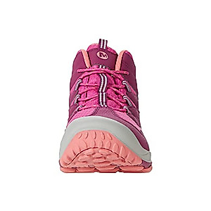 Merrell unisex child Chameleon 7 Mid Alternative Closure Waterproof Hiking Boot, Berry, 2 Big Kid US