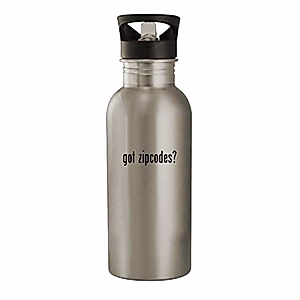 Knick Knack Gifts got zipcodes? - 20oz Stainless Steel Water Bottle, Silver