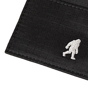 Eddie Bauer Men Signature Bifold Passcase Wallet (Available in Cotton Canvas, Ripstop Nylon-Black, One Size