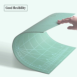 KALAIEN Self Healing Cutting Mat, 18"x12" Cutting Sewing Mat for Craft, 1 Pcs Pink Craft Knife,Steel Rule, 10 Pcs Stainless Steel Blade Kit