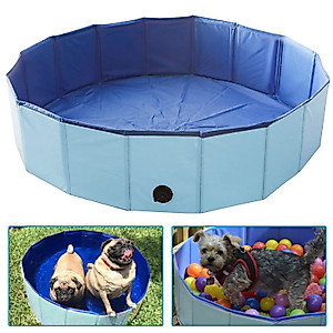 Artilife Whelping Box for Dogs Welp Box Whelping Pool,Puppy Whelping Box,Whelping Pen for Dogs,Whelping Box for Dogs and Puppies,Great for Puppies,Easy to Clean (47inch Dia.x12inch H(120x30cm), Blue)