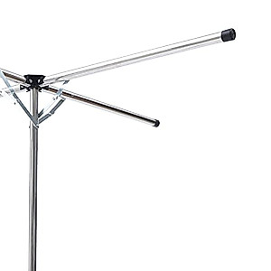 Xuthusman Folding Clothes Drying Rack Silver Metal Laundry Rack X-Shaped Drying Rack w/ 10x Windproof Hooks for Rooms/Balcony 49.61in